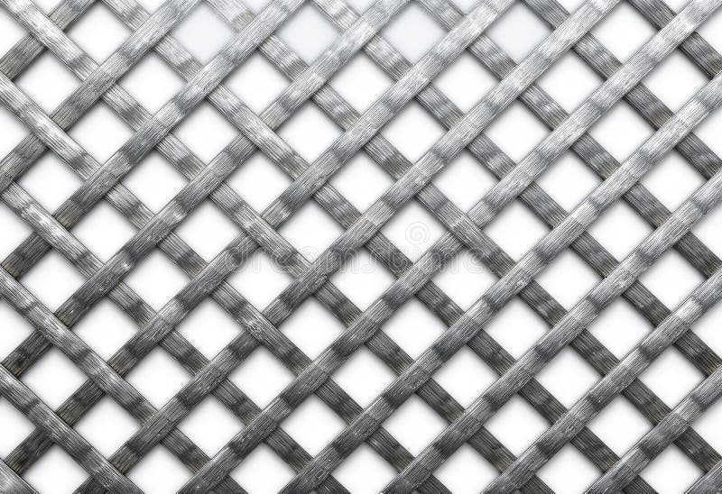 Interwoven Criss Cross Metal Fabric Texture on White Background. Stock ...