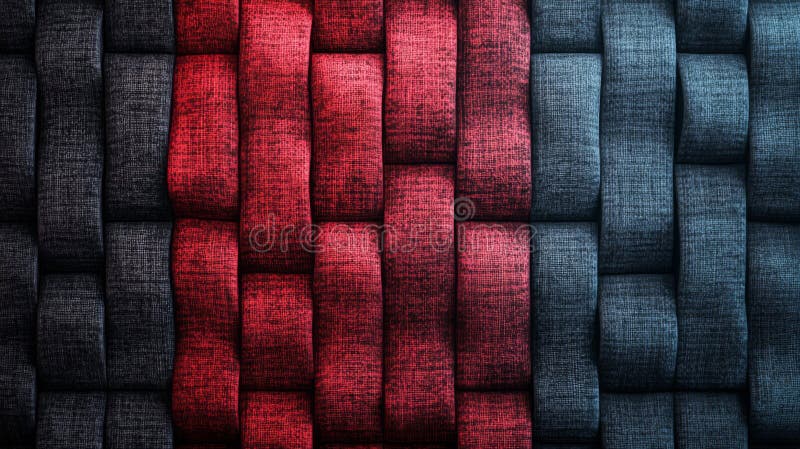 Interwoven Fabric Panels in Red, Black, and Blue Stock Illustration ...
