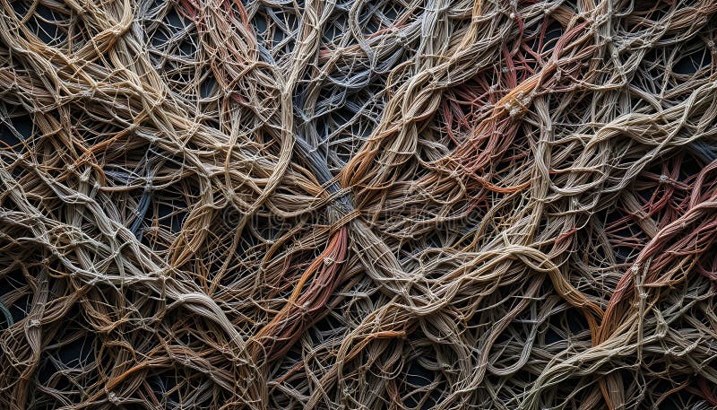 Abstract Tangled Texture. Random Chaotic Lines. Hand Drawn Object from ...