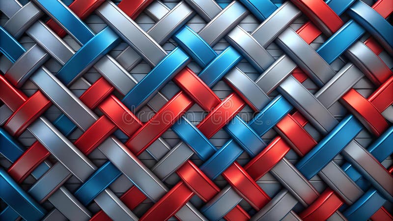 Interwoven Geometric Symphony: a Tapestry of Red, Blue, and Gray AI ...