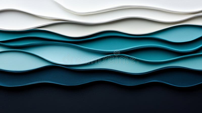 Interwoven Gradient Background with Smooth Wavy Layers in Cool Tones ...