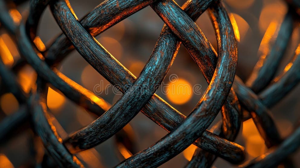 Interwoven Patterns of Natural Wood Artistic Display Ambient Light ...