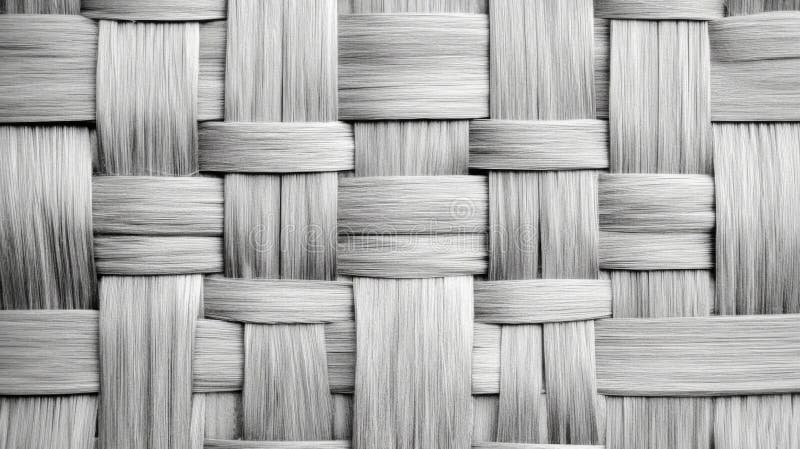 Interwoven Straw Texture in Black and White Stock Illustration ...