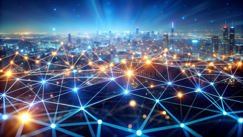 Interwoven Threads of the Digital World Generative AI Stock Illustration - Illustration of ...