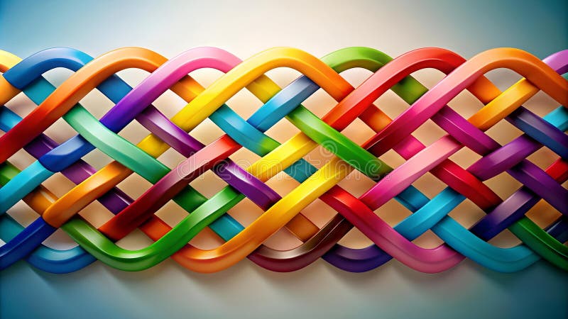 Interwoven Threads of Unity Generative AI Stock Illustration ...