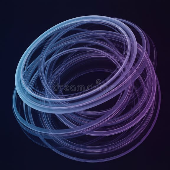 Interwoven Translucent Rings Create a Complex, Swirling Pattern. the ...