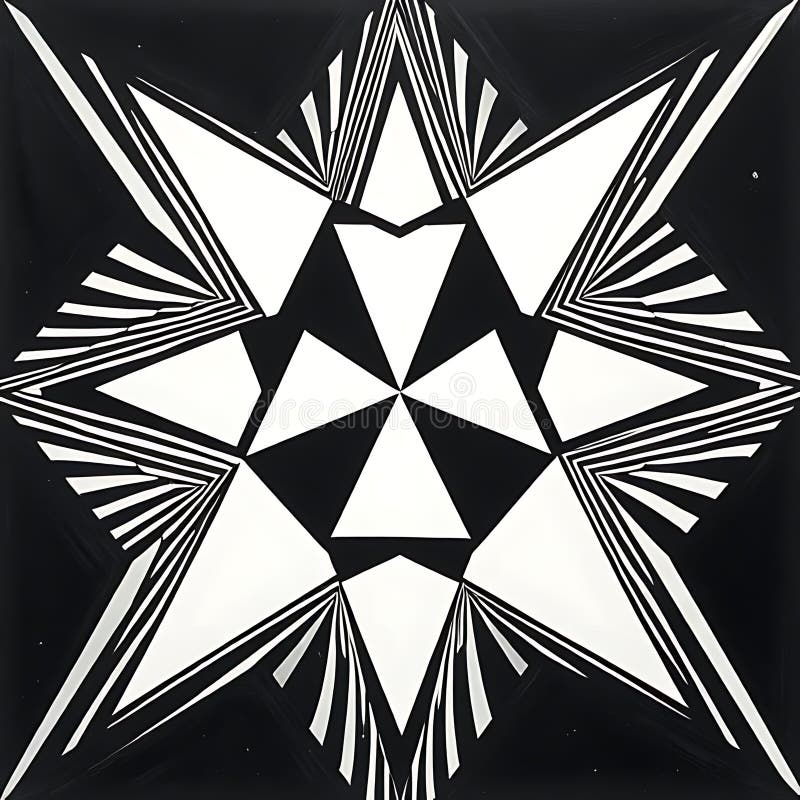 Interwoven Triangle Pattern Creating a 3D Illusion Stock Illustration ...