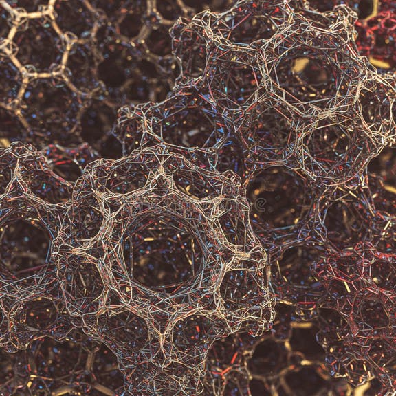 Interwoven Wireframe Structures Form an Intricate, Three-dimensional ...