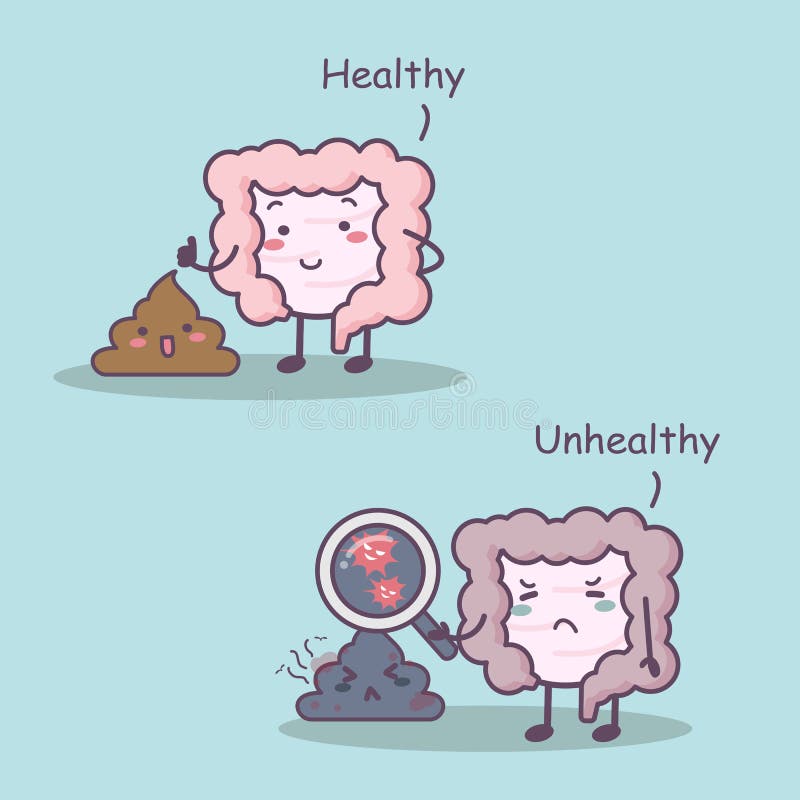 Intestin De Bande Dessinée Avec La Merde Illustration de Vecteur ...