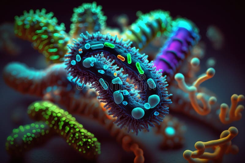 Intestinal Bacteria Fighting Pathogens in the Stomach. Ai Generated ...