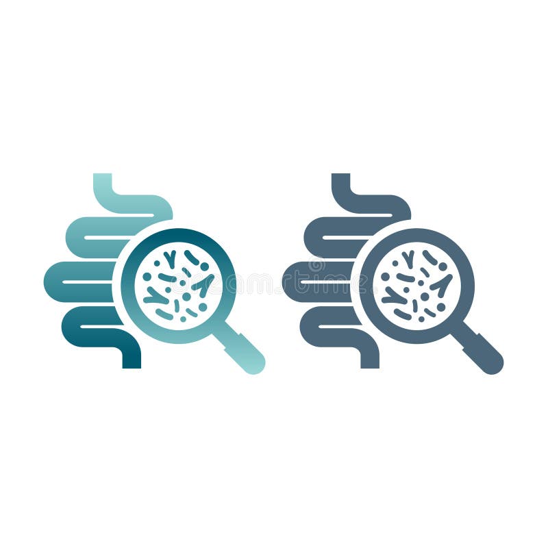 Bowels or Gut Bacteria Microbiome Vector Icon Stock Vector ...
