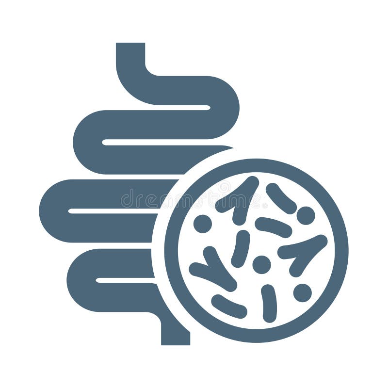 Intestines with Microbiota Vector Icon Stock Vector - Illustration of ...