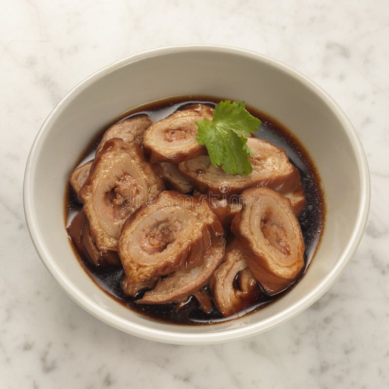 Intestinos Cocidos Del Cerdo Foto de archivo - Imagen de singapur ...