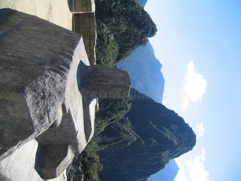 Intihuatana Stone, Machu Picchu Stock Photo - Image of mesoamerican ...