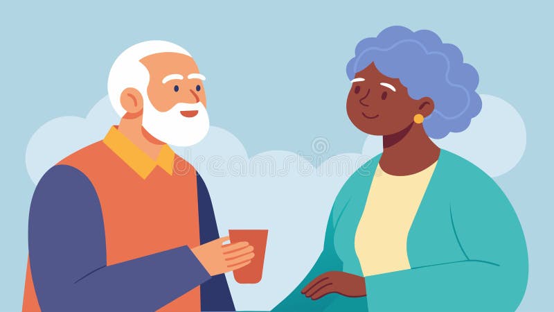 An Intimate Conversation between Two Seniors One Sharing a Personal ...