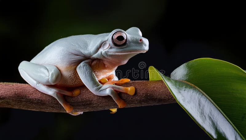 Intimate Encounter with an Australian White Tree Frog a Green and ...