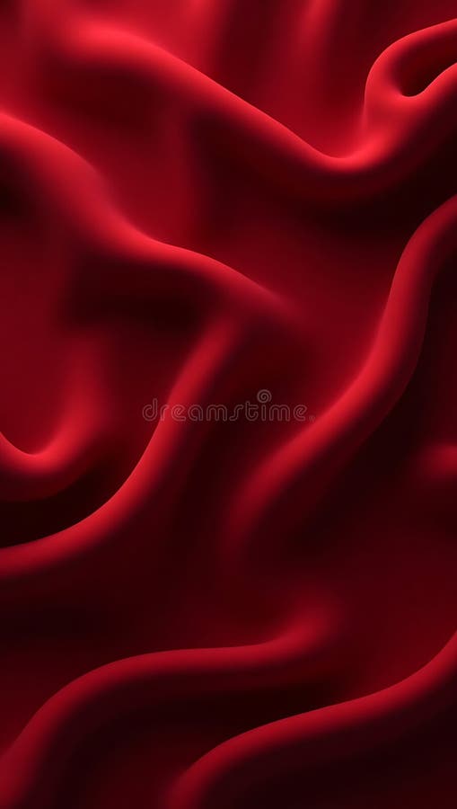 An Intimate Glimpse into Luxurious Red Velvet Fabric Draped in Sensuous ...