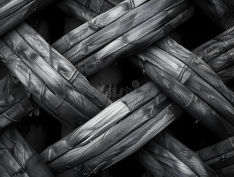 Intimate Interplay of Cables Weaving Complex Patterns and Shadows Stock ...