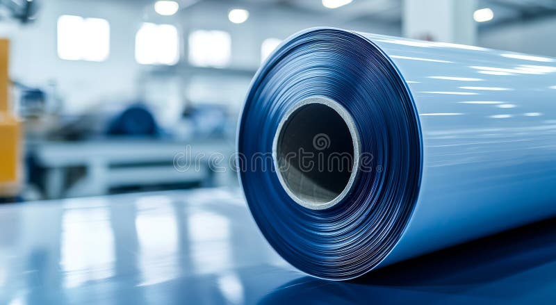 Intimate Look at an Automated Machine Producing Plastic Bags Stock ...