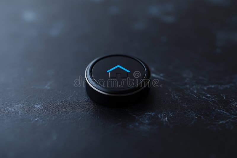 An Intimate Look at a Current Home Button with a Blue Light-up Design ...