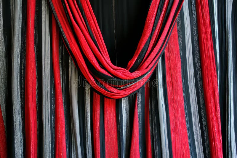 An Intimate Look at the Red and Blue Stripes on an Elegant Black Suit ...