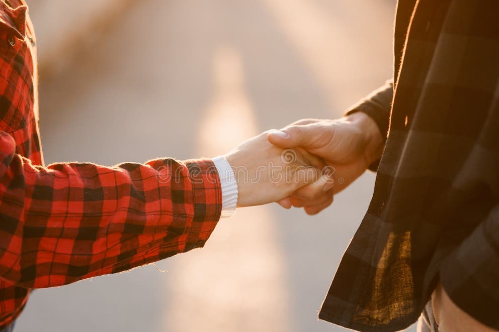 Intimate Moment of Connection between Two People in Warm Sunset Light ...
