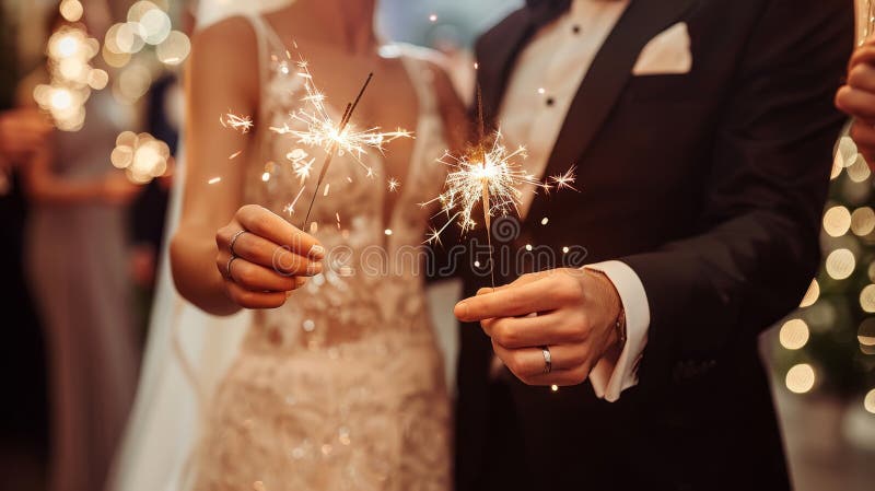 Intimate Moment Hands Holding Sparklers, Reflecting Light in Eyes ...