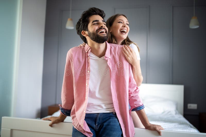 Intimate Sensual Young Couple in Bedroom Enjoying Each Other. Stock ... Intimate Sensual Young Couple in Bedroom Enjoying Each Other. Stock ...