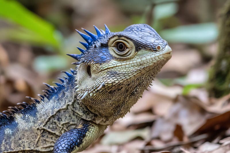 An Intimate View of a Bearded Dragon Lizard Native To Eastern Australia ...