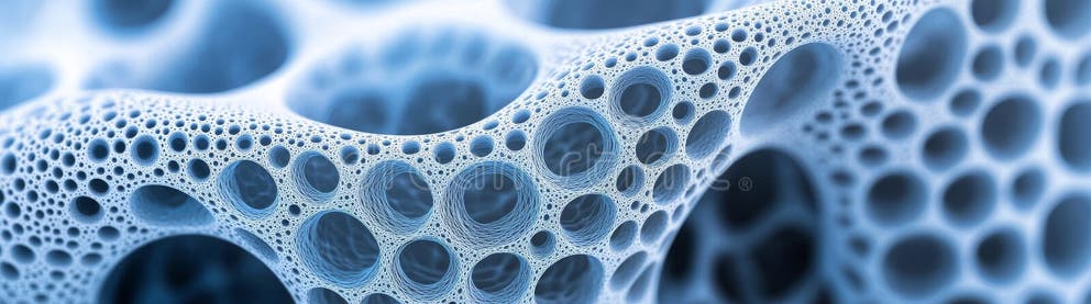 An Intimate View of Blue, Textured Surfaces Resembling Cellular ...