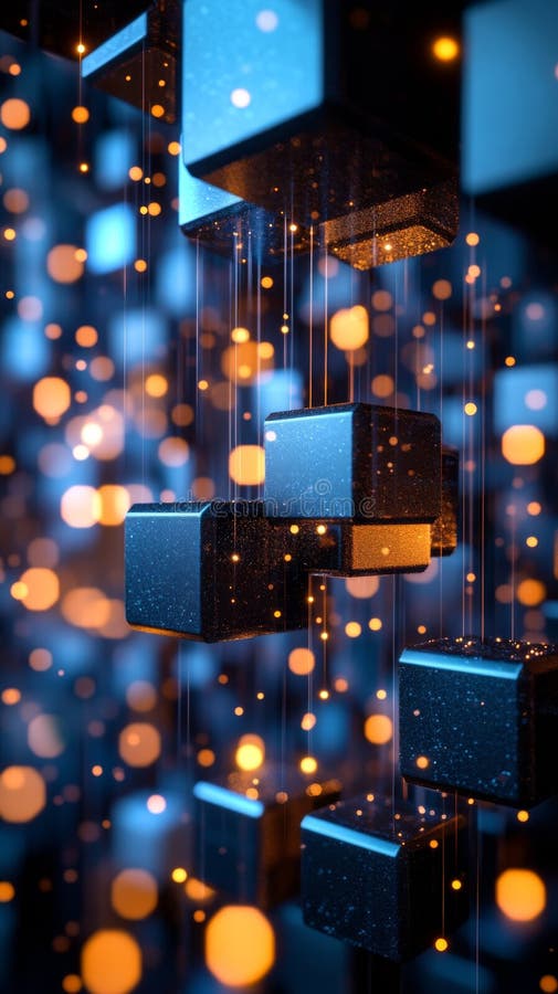 An Intimate View of a Hexagon Pattern, Highlighted by Shining Particles ...