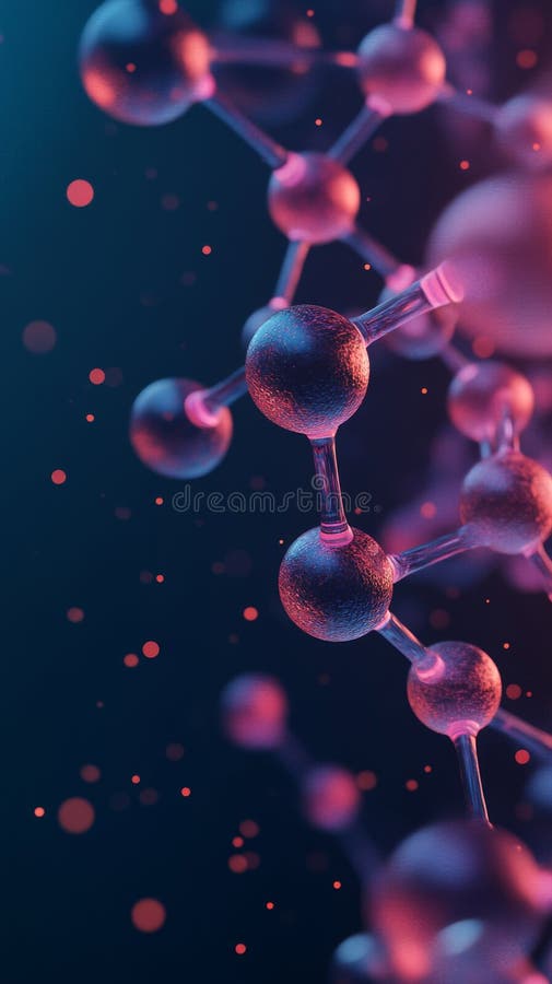 An Intimate View of a Molecular Structure, Displaying Interconnected ...