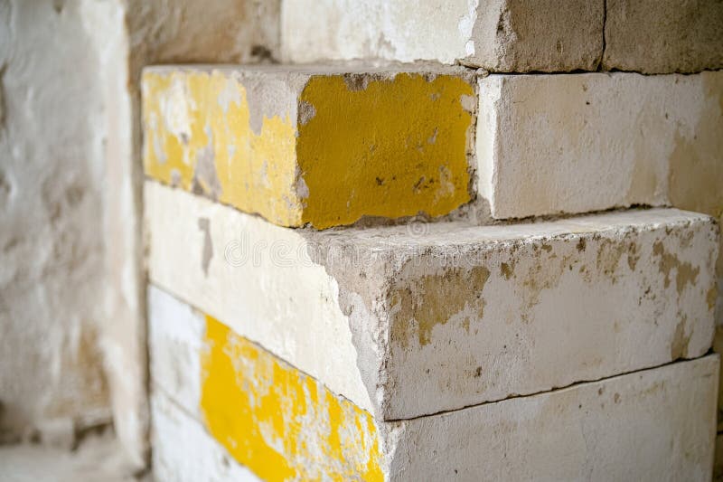 An Intimate View of a Wall Corner Composed of Handcrafted Gypsum ...