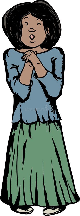 Intimidated Hispanic Female Stock Illustration - Illustration of ...