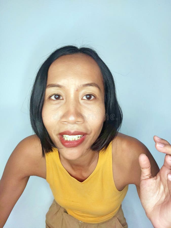 An Intimidating Beautiful Asian Female Isolated Stock Photo - Image of ...