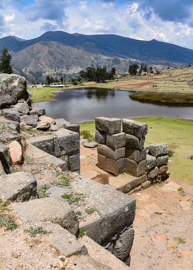 The Intiwatana and Pumacocha Archaeological Site, Ayacucho, Peru Stock ...