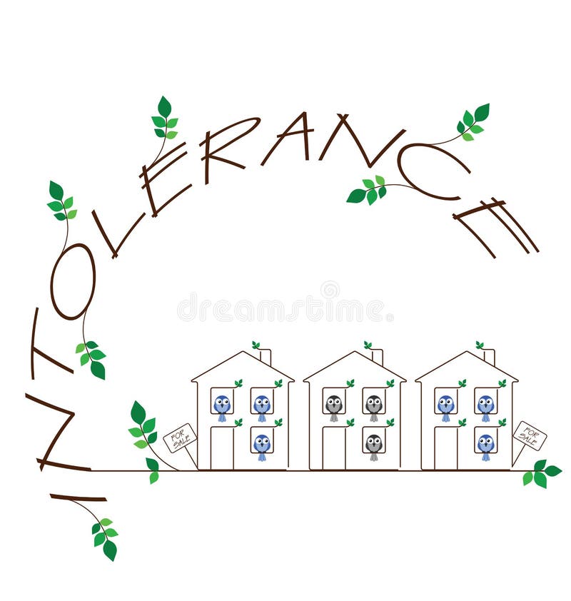 Intolerance stock vector. Illustration of racist, font - 24819716