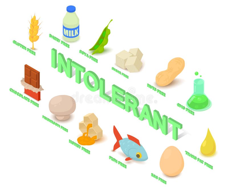 Intolerant Concept Banner, Isometric Style Stock Vector - Illustration ...