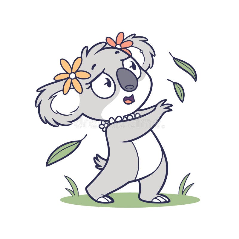 Intoxicated Koala Dancing with Spirit Stock Illustration - Illustration ...
