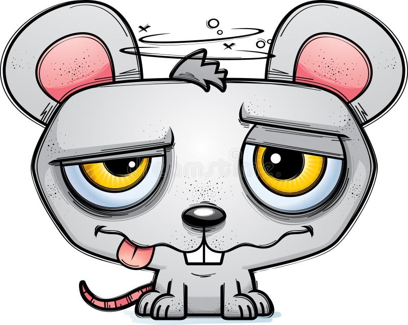 Intoxicated Little Cartoon Mouse Stock Vector - Illustration of vector ...