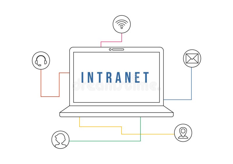 Intranet Internet Network Connection Technology Vector Illustration To ...