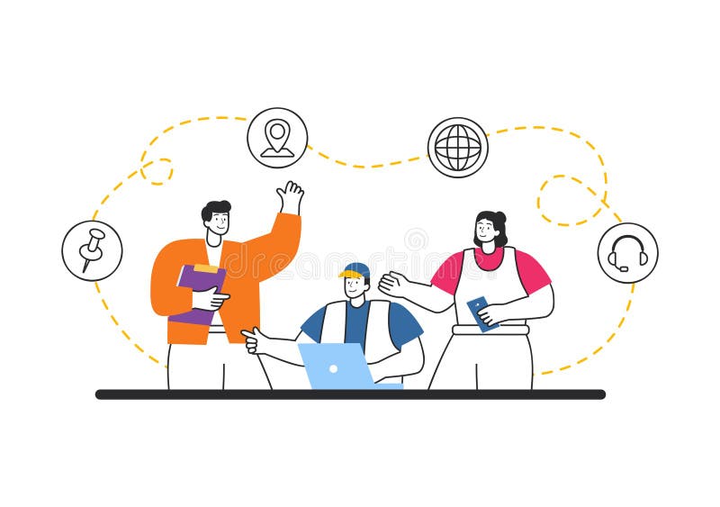 Intranet Internet Network Connection Technology Vector Illustration To ...