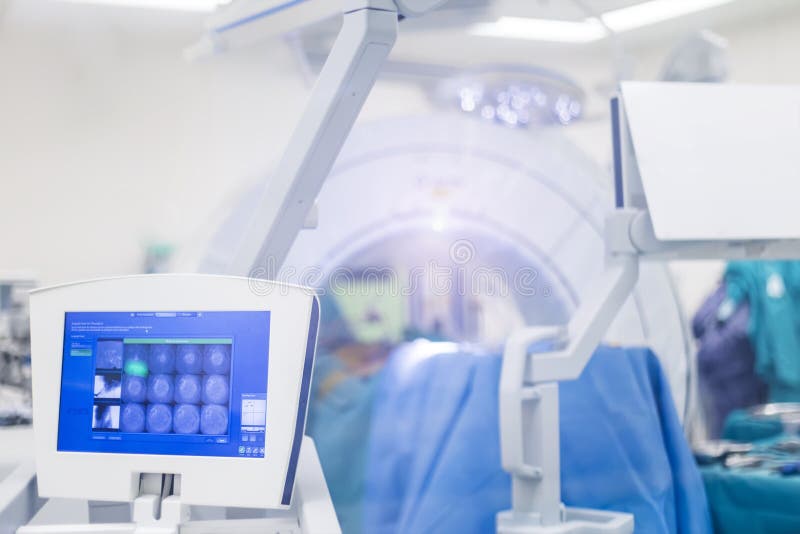 Intraoperative Computer Tomography Machine Inside Modern Operating Room ...