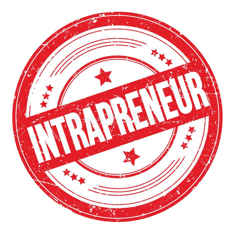 INTRAPRENEUR Text on Red Round Grungy Stamp Stock Illustration ...