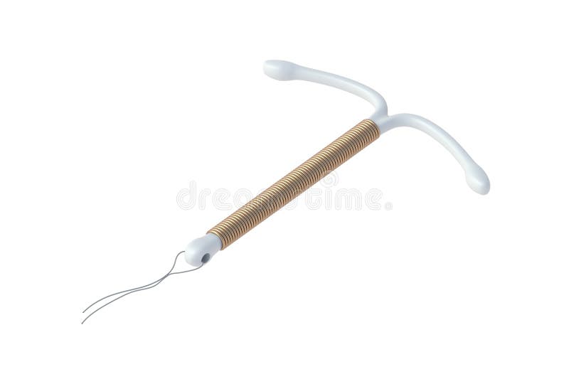 One Birth Control Device on Orange Background. T-shape Female ...