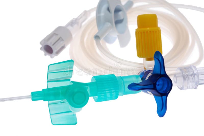 Intraveneus systeem stock foto. Image of ader, adapter - 5439412