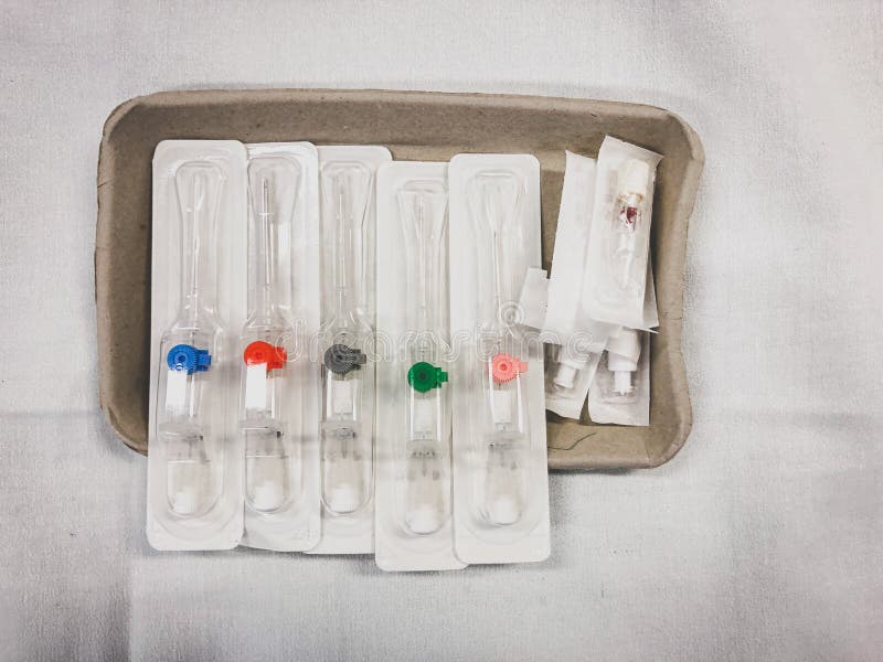Intravenous Cannula in a Tray. Stock Photo - Image of intravenous ...