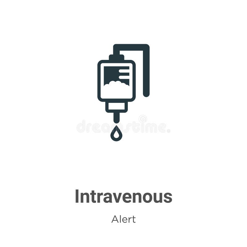 Intravenous Vector Icon on White Background. Flat Vector Intravenous ...