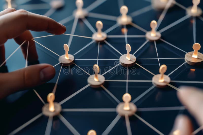 The Intricacies of a Connection Grid Abstract Background Stock ...