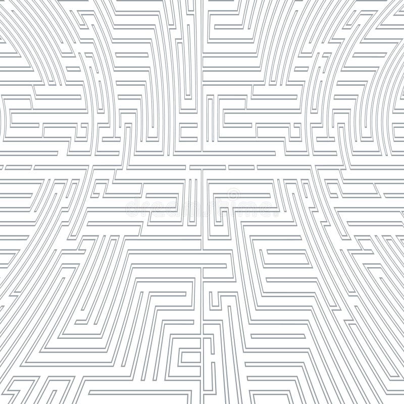 Intricacy Labyrinth Maze Seamless Pattern Background Design Template ...